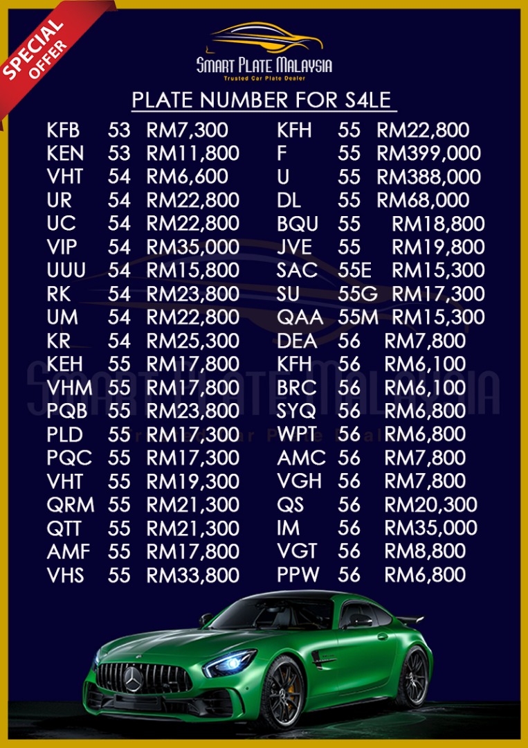 Smart Plate Malaysia - Biggest Carplate Collection in Malaysia