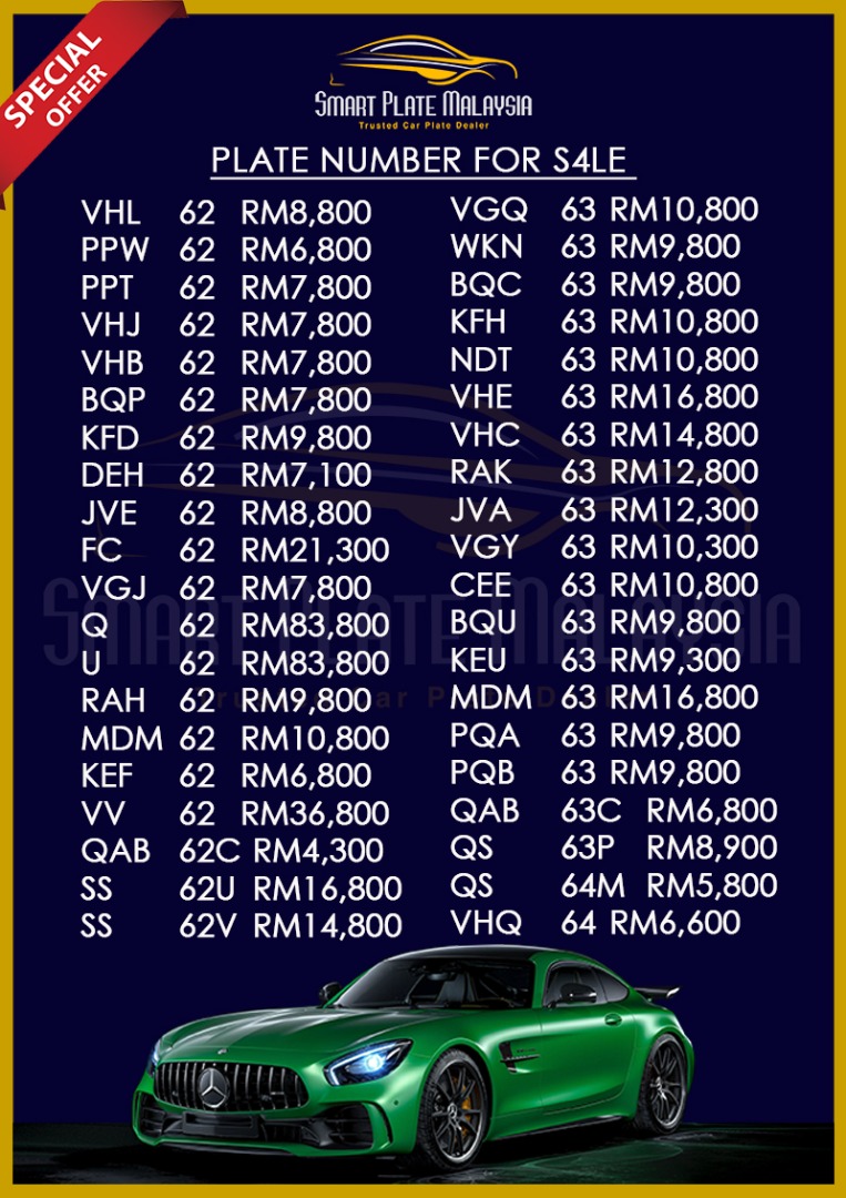 Smart Plate Malaysia - Biggest Carplate Collection in Malaysia