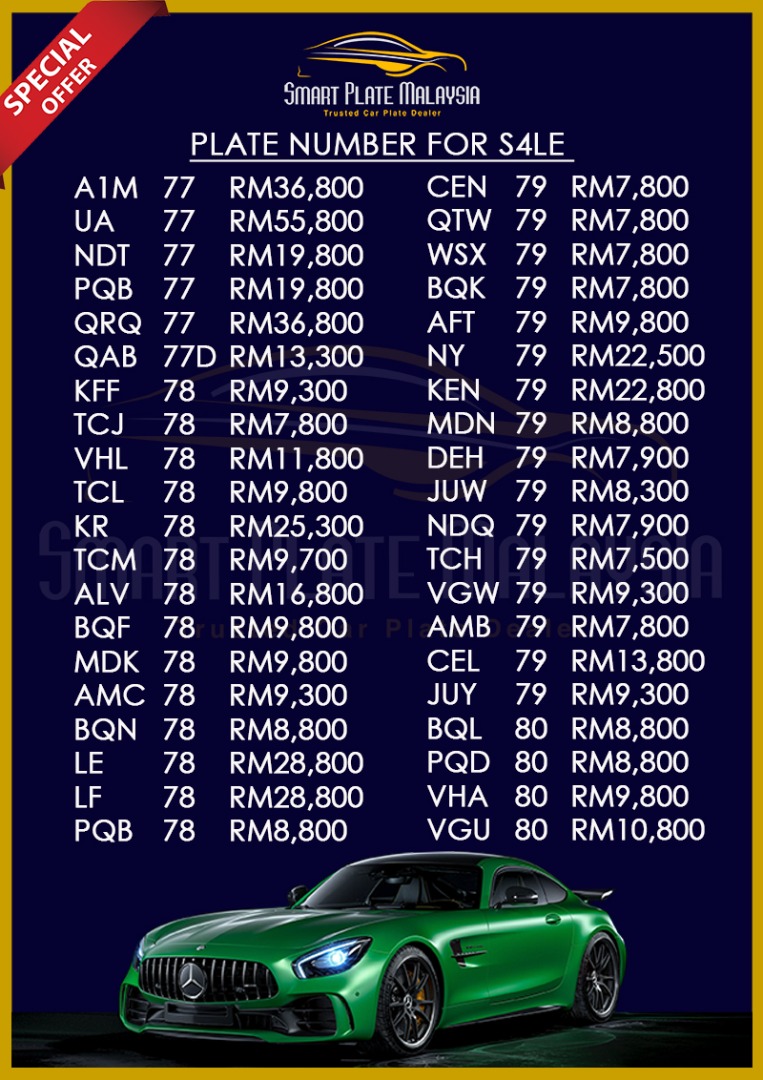 Smart Plate Malaysia - Biggest Carplate Collection in Malaysia