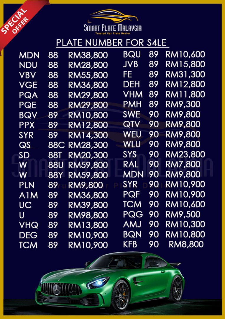 Smart Plate Malaysia - Biggest Carplate Collection in Malaysia